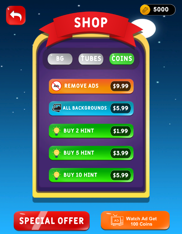 Water Sort - Color Sorting Complete Unity Source Code by MarkhorStudio